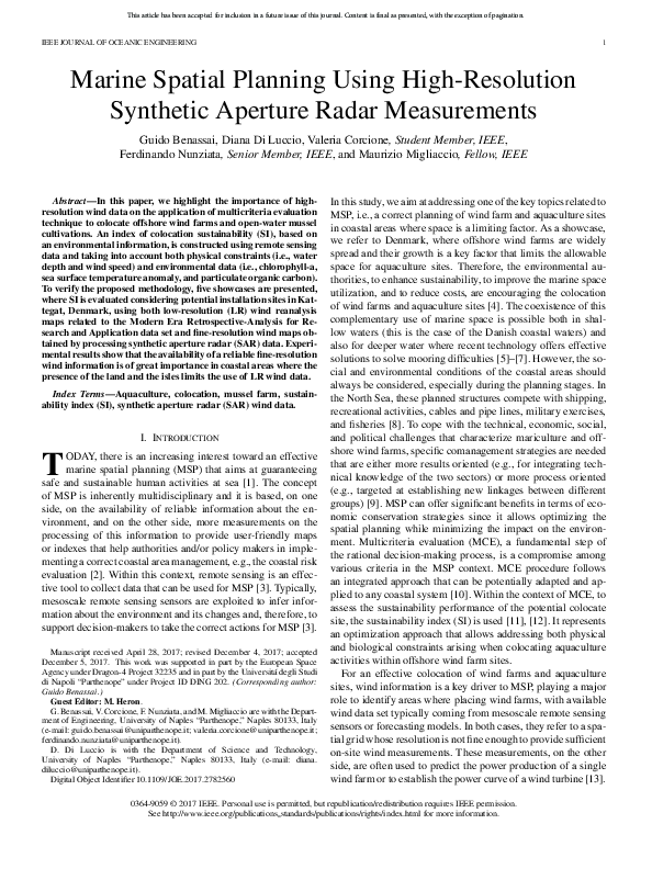 (PDF) Marine Spatial Planning Using High-Resolution Synthetic Aperture ...