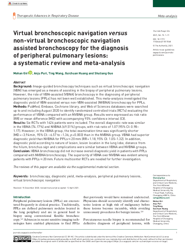 (PDF) Virtual bronchoscopic navigation versus non-virtual bronchoscopic ...