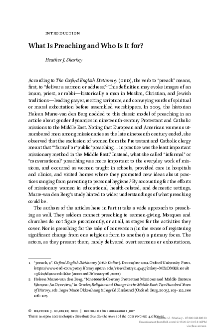 (PDF) What Is Preaching and Who Is It for?