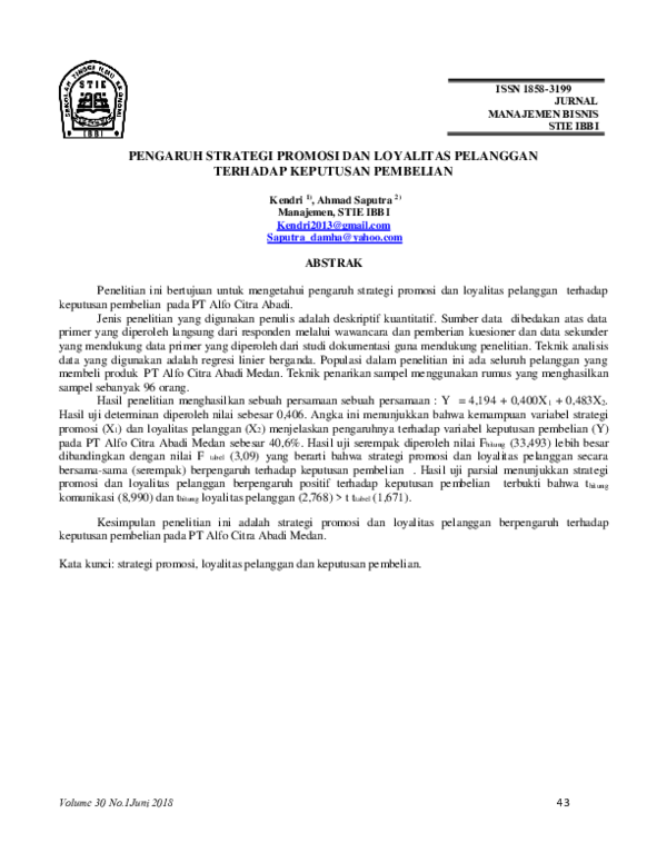 (PDF) Pengaruh Strategi Promosi Dan Loyalitas Pelanggan Terhadap Keputusan Pembelian