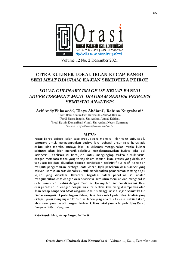(PDF) Citra Kuliner Lokal Iklan Kecap Bango Seri Meat Diagram: Kajian ...