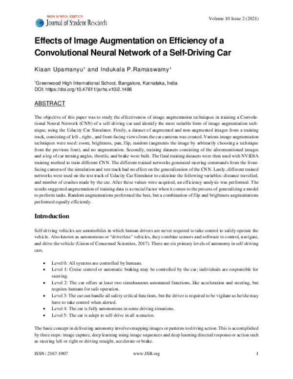 (PDF) The Effects of Image Augmentation on Efficiency of a Convolutional Neural Network of a ...