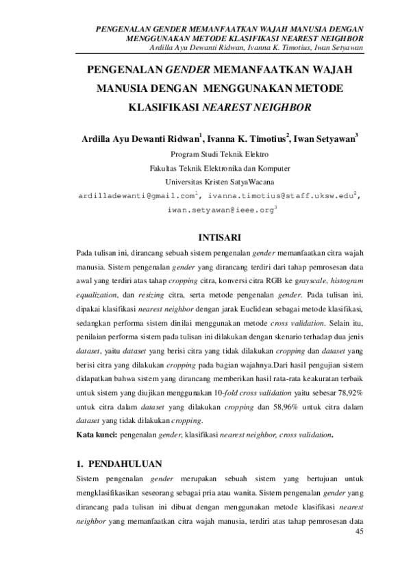 (PDF) Pengenalan Gender Memanfaatkan Wajah Manusia Dengan Menggunakan ...