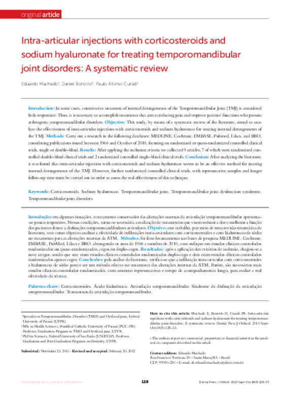 (PDF) Intra-articular injections with corticosteroids and sodium hyaluronate for treating ...