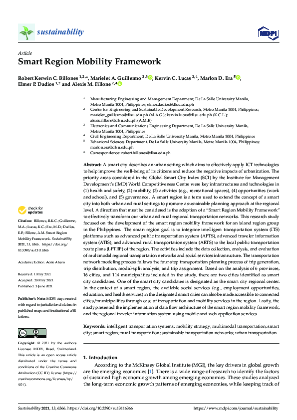 (PDF) Smart Region Mobility Framework