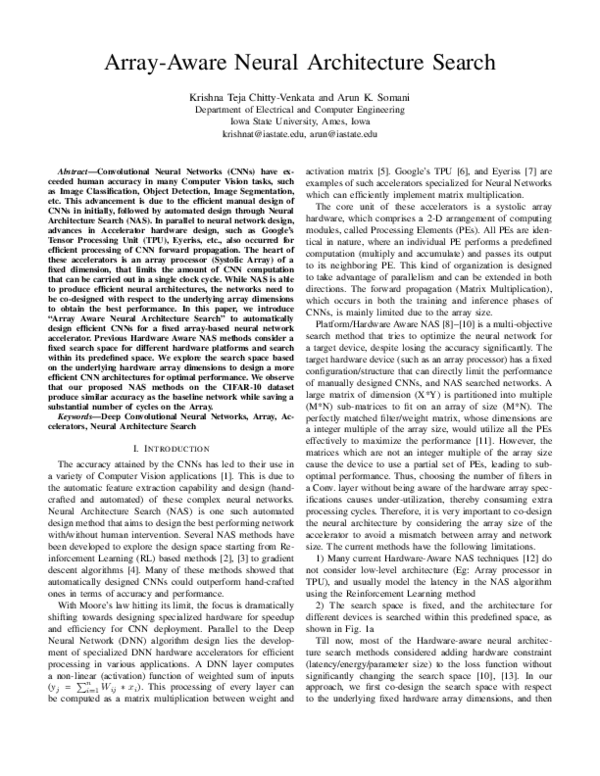 (PDF) Array-Aware Neural Architecture Search