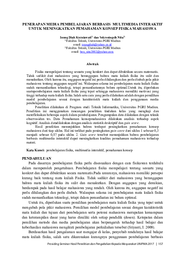 (PDF) Penerapan Media Pembelajaran Berbasis Multimedia Interaktif Untuk Meningkatkan Pemahaman ...