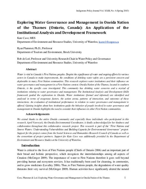 Pdf The Institutional Analysis And Development Framework