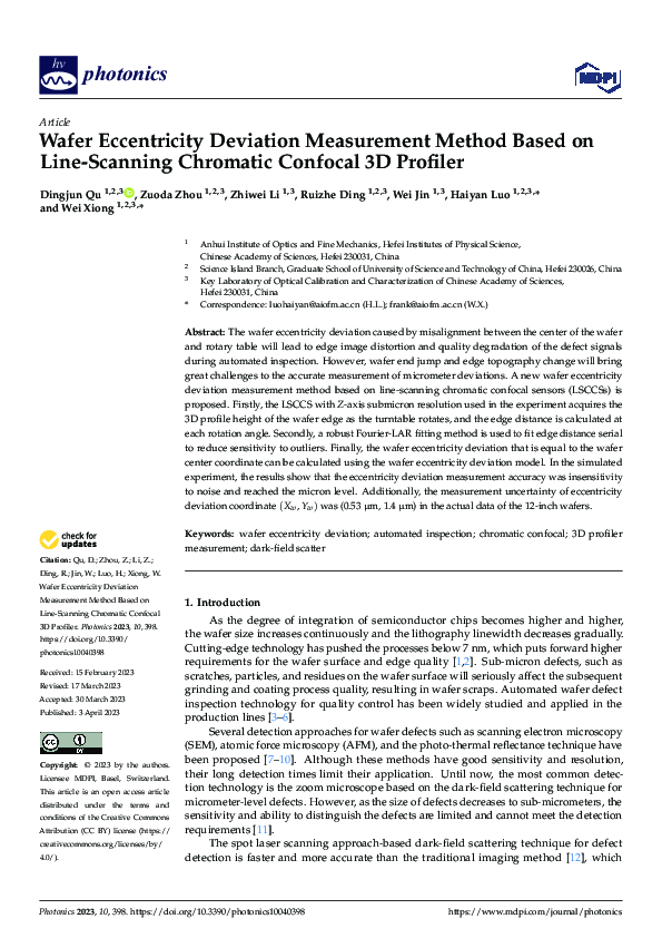 (PDF) Wafer Eccentricity Deviation Measurement Method Based on Line ...