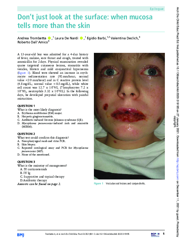 (PDF) Don’t just look at the surface: when mucosa tells more than the skin
