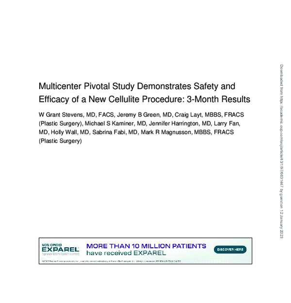 (PDF) Multicenter Pivotal Study Demonstrates Safety and Efficacy of a ...