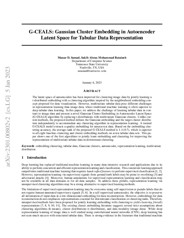 (PDF) G-CEALS: Gaussian Cluster Embedding in Autoencoder Latent Space ...