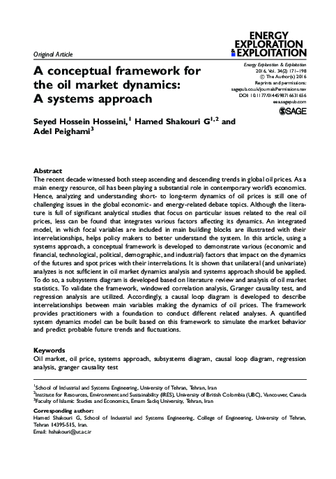 (PDF) A conceptual framework for the oil market dynamics: A systems approach