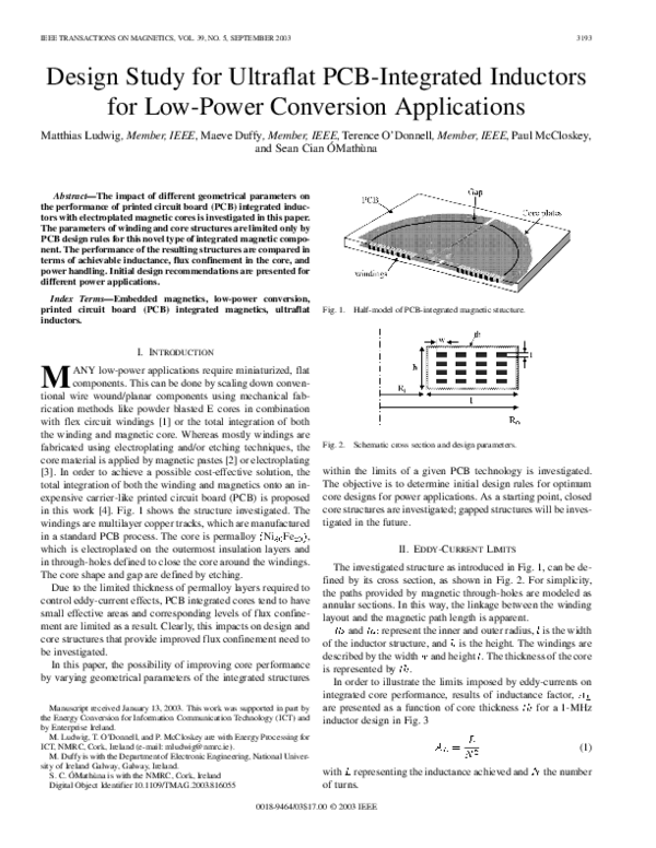 (PDF) Design study for ultraflat PCB-integrated inductors for low-power ...