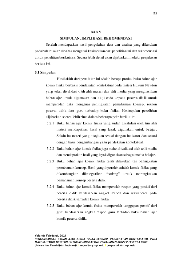 (PDF) Pengembangan Bahan Ajar Komik Fisika Berbasis Pendekatan Kontekstual Pada Materi Hukum ...