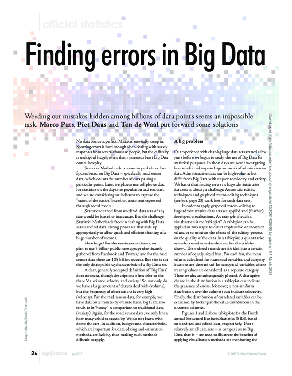 (PDF) Finding Errors in Big Data | Marco Puts - Academia.edu