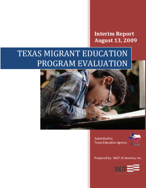 (PDF) Submitted to: Texas Education Agency