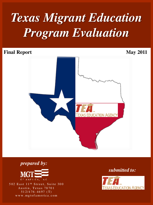 (PDF) TEA MEP Final Report Running head: TEXAS MIGRANT EDUCATION ...