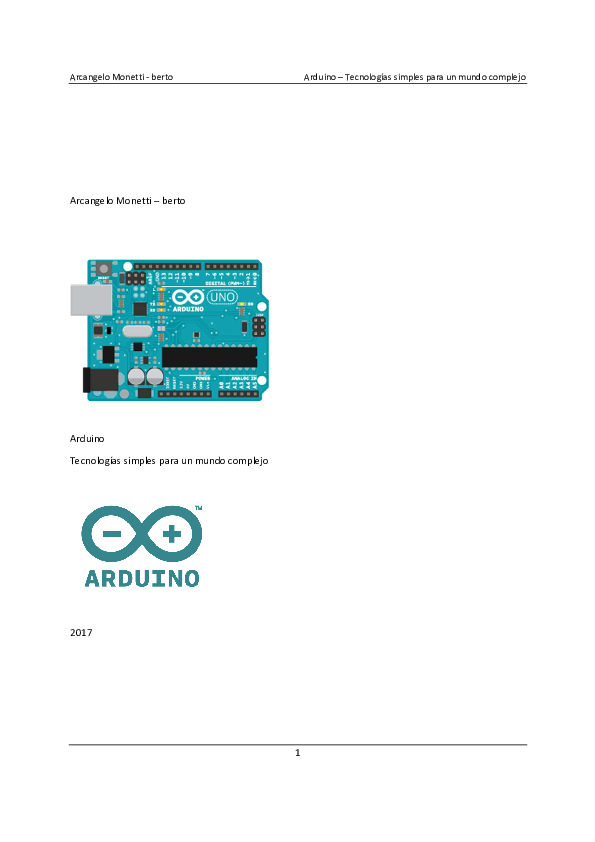 (PDF) Arduino tecnologías simples para un mundo complejo | Ab M ...