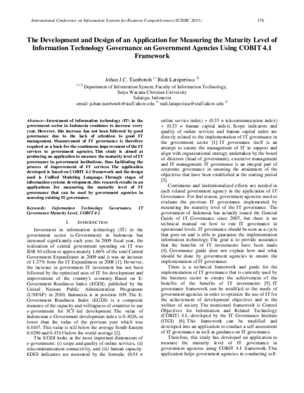 Pdf The Development And Design Of An Application For Measuring The Maturity Level Of