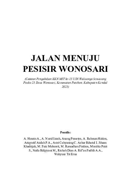 (DOC) BUNGA RAMPAI KKN 2023 | Wahyuni Tri - Academia.edu