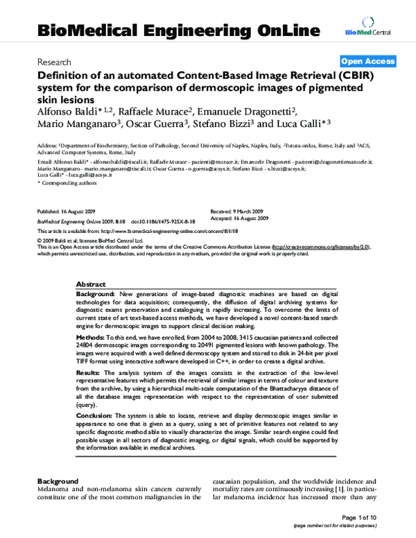 Pdf Definition Of An Automated Content Based Image Retrieval Cbir System For The Comparison