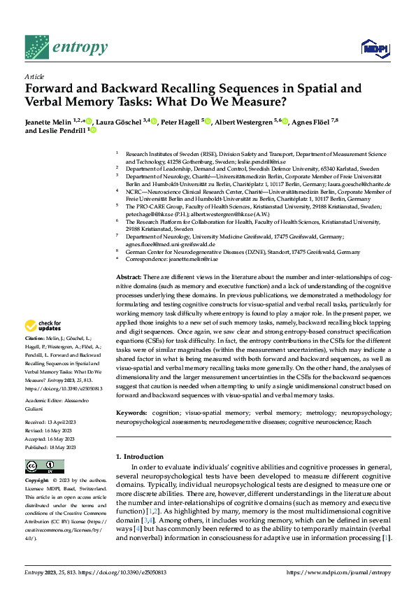 (PDF) Forward and Backward Recalling Sequences in Spatial and Verbal ...
