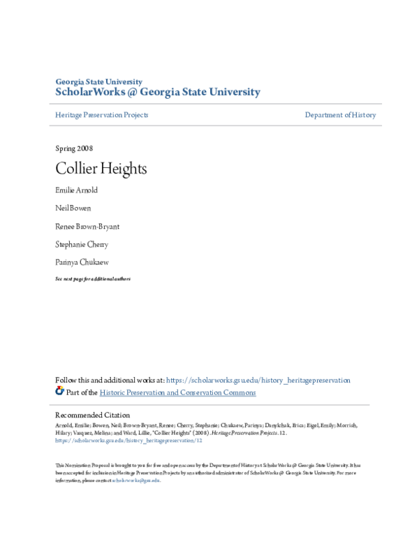(PDF) Collier Heights