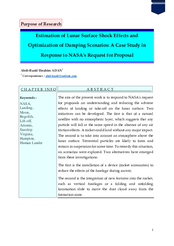 (PDF) Estimation of Lunar Surface Shock Effects and Optimization of ...