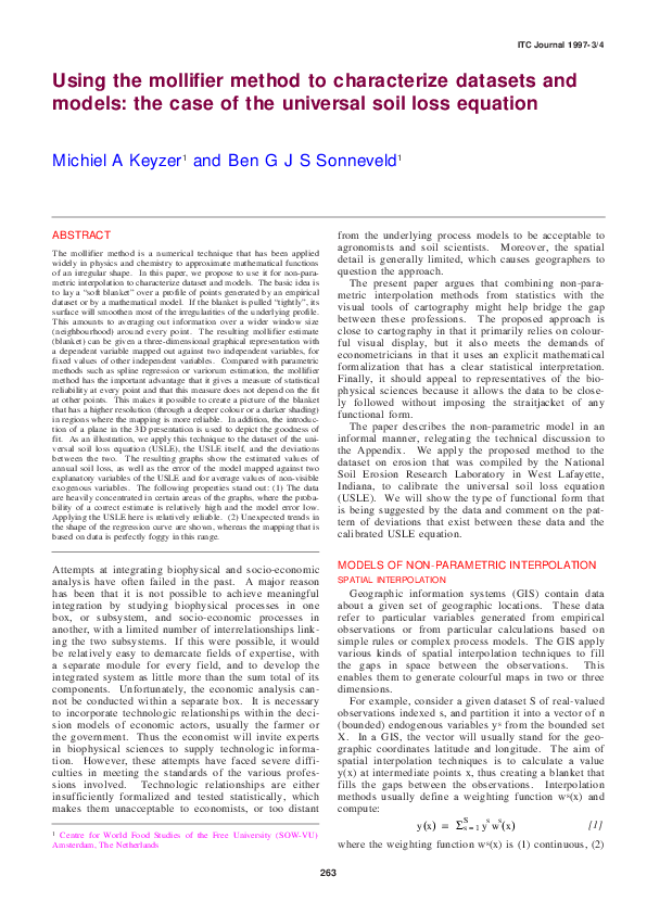 (PDF) Using the mollifier method to characterise data sets and models ...