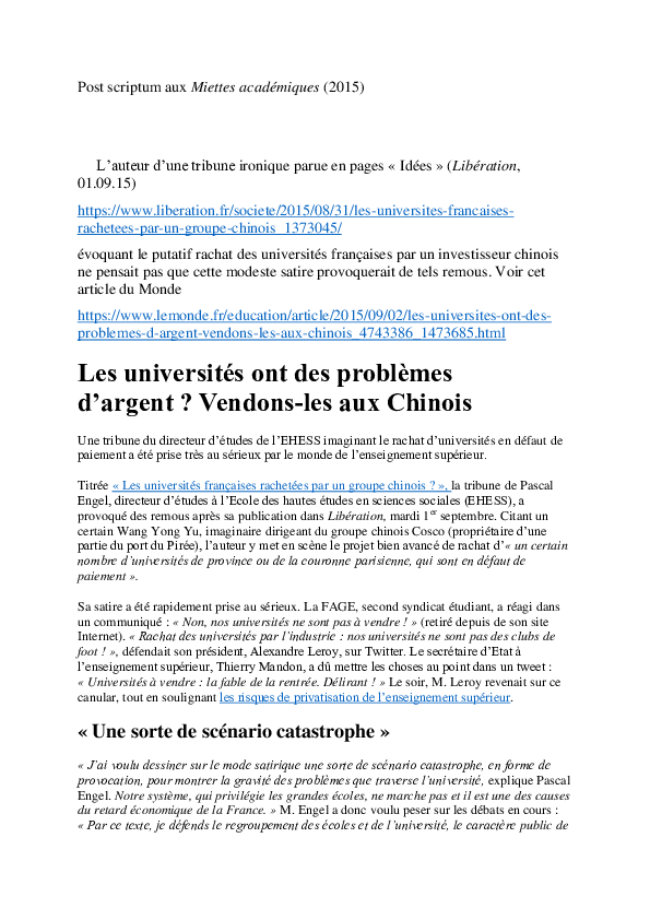 (PDF) Engel Post scriptum a un canular 2015