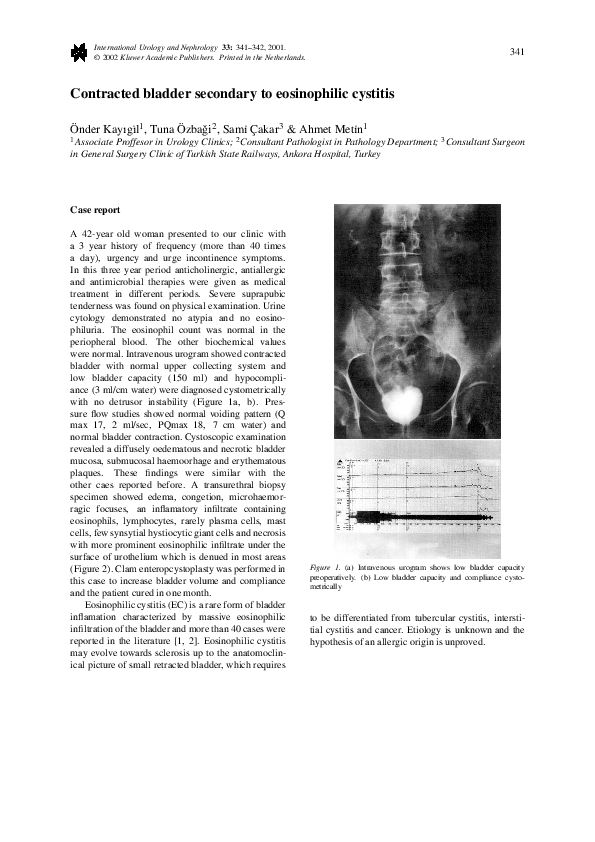 (PDF) Contracted bladder secondary to eosinophilic cystitis