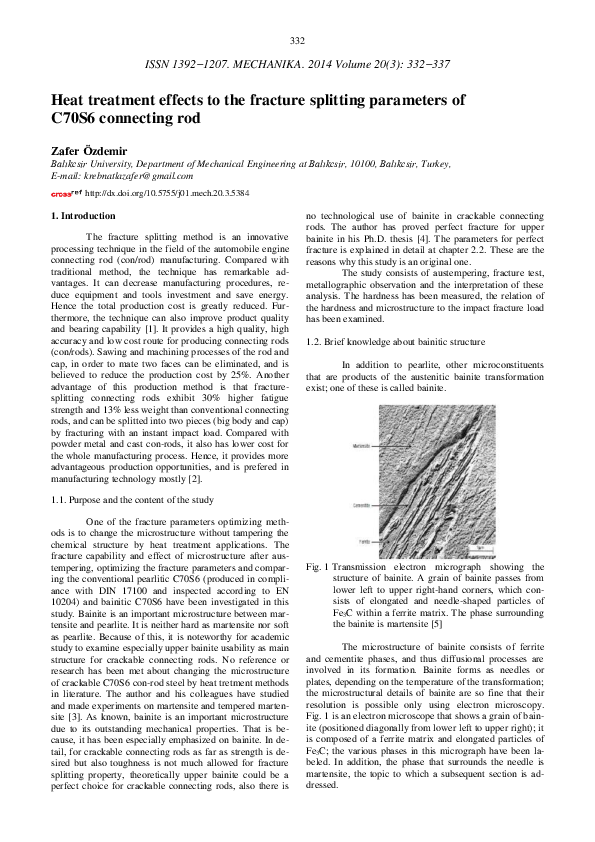 (PDF) Heat treatment effects to the fracture splitting parameters of ...