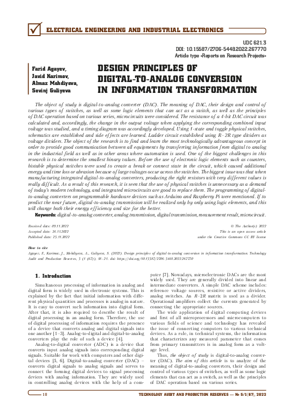 (PDF) Design principles of digital-to-analog conversion in information transformation