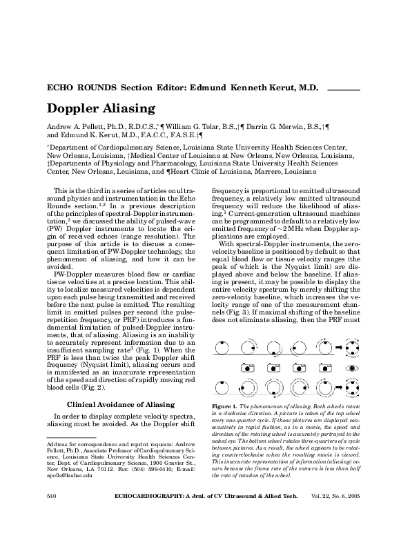 (PDF) Doppler Aliasing | Edmund Kerut - Academia.edu