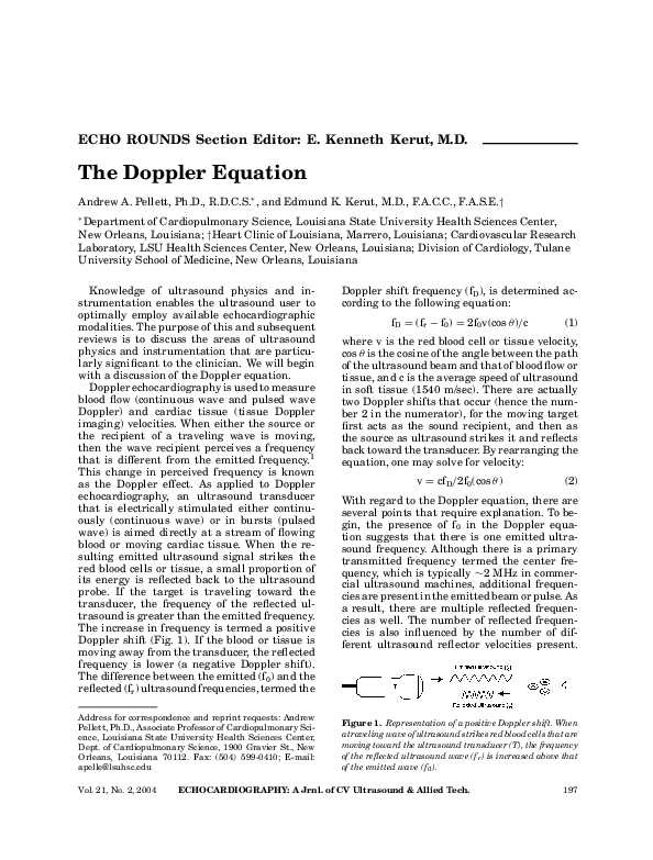 (PDF) The Doppler Equation