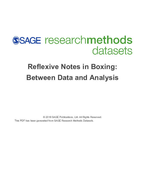 (PDF) Reflexive Notes in Boxing: Between Data and Analysis