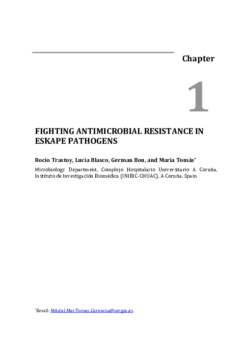 Pdf Ighting Antimicrobial Resistance In Eskape Pathogens