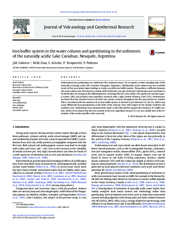 (PDF) Iron buffer system in the water column and partitioning in the ...