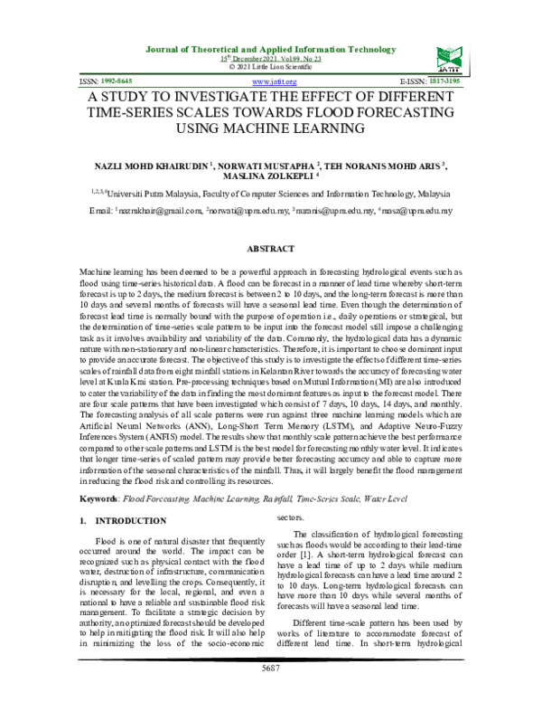 (PDF) A Study to Investigate the Effect of Different Time-Series Scales ...