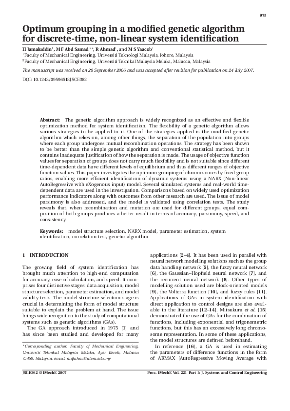 (PDF) Optimizing Grouping in Genetic Algorithms