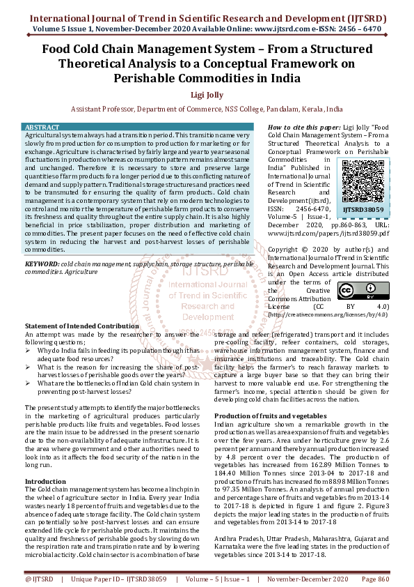 (PDF) Food Cold Chain Management System – From a Structured Theoretical Analysis to a Conceptual ...