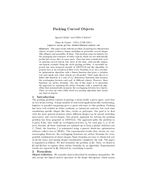 (PDF) Packing Curved Objects