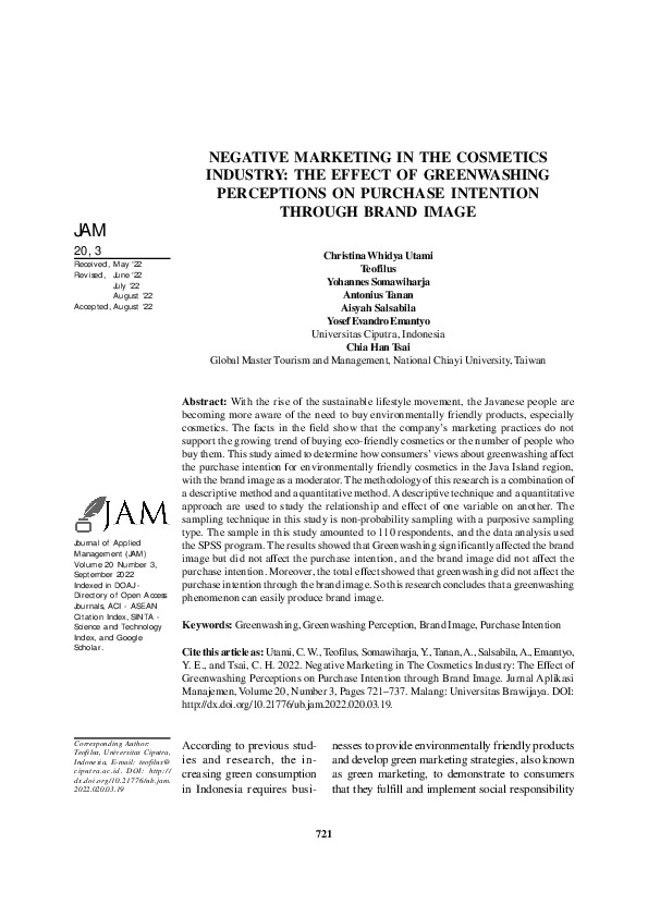 (PDF) Negative Marketing in the Cosmetics Industry: The Effect of ...