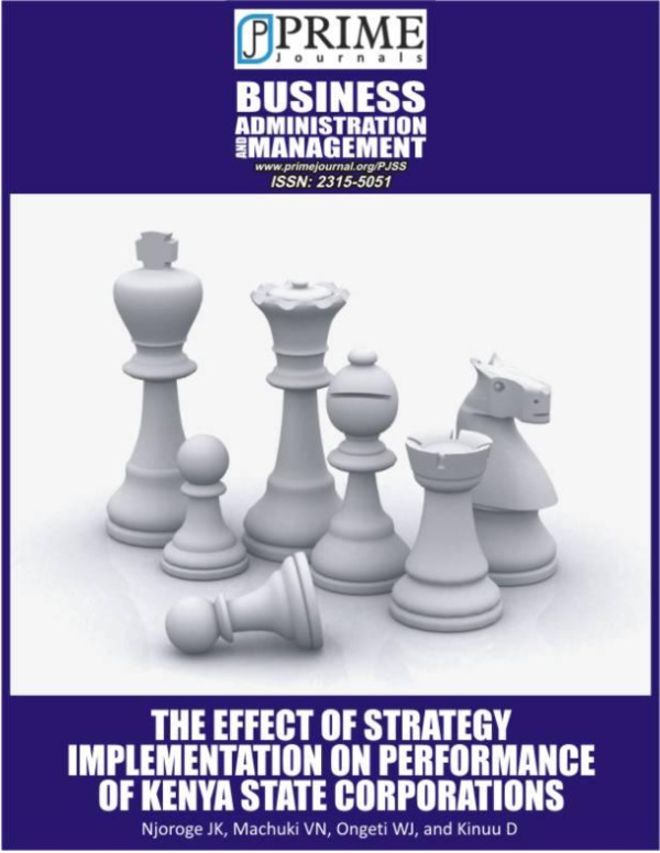 (PDF) The effect of strategy implementation on performance of Kenya state corporations