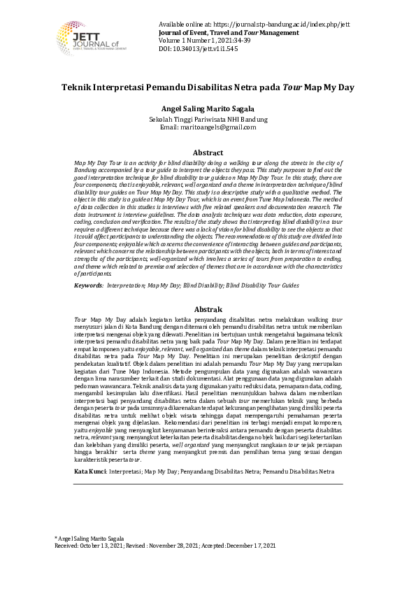(PDF) Teknik Interpretasi Pemandu Disabilitas Netra pada Tour Map My Day