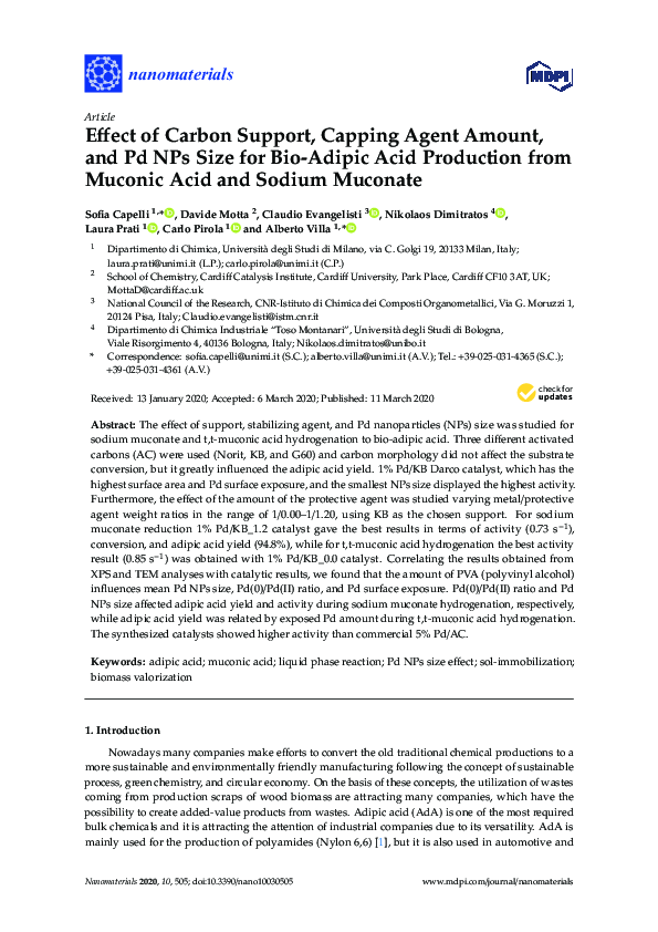 (PDF) Effect of Carbon Support, Capping Agent Amount, and Pd NPs Size ...