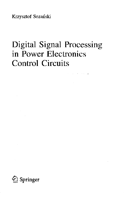 (PDF) Digital Signal Processing in Power Electronics Control Circuits