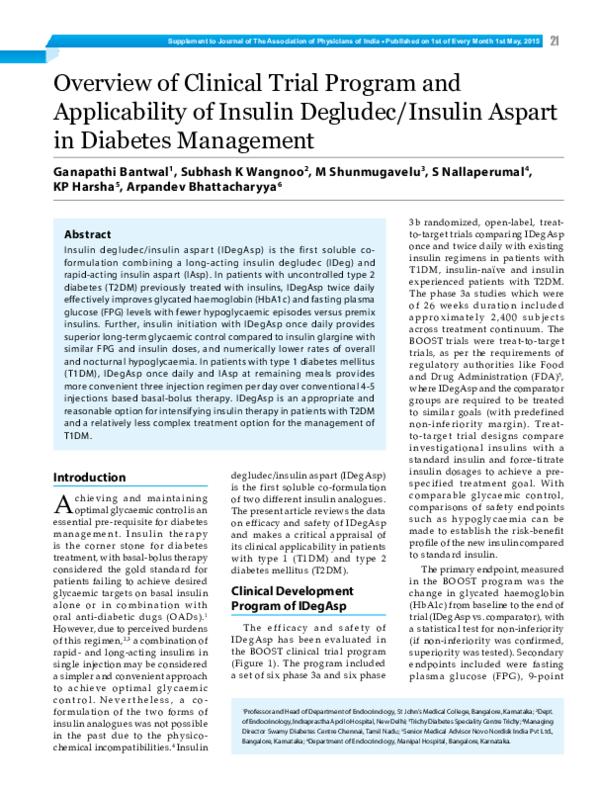 (PDF) Overview of Clinical Trial Program and Applicability of Insulin ...
