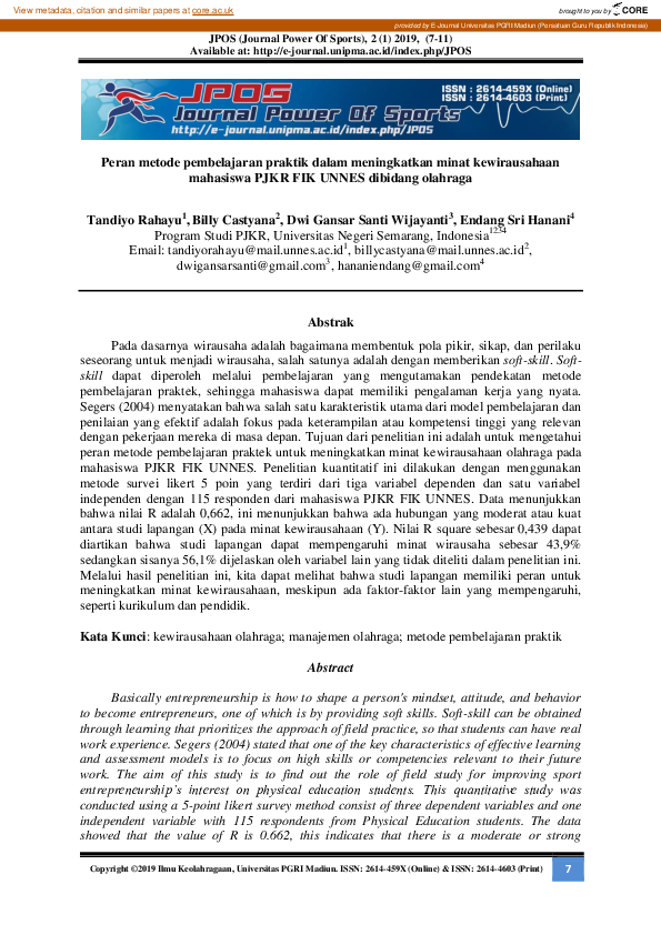 (PDF) Peran metode pembelajaran praktik dalam meningkatkan minat ...